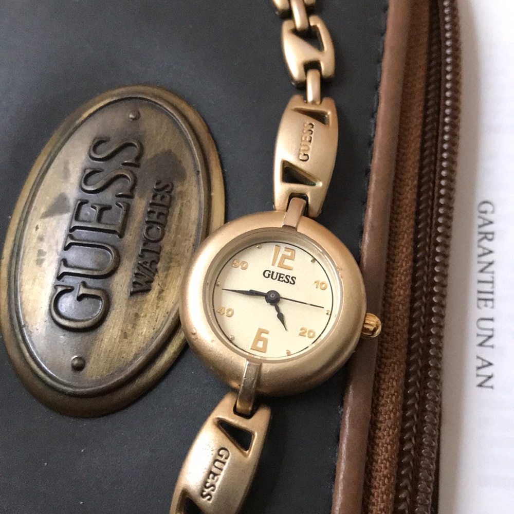 Guess Gold Watch Vintage Circa 1995 - Gem